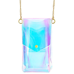 Lumee Crossbody Tech Bag - Touch Screen Friendly - Holographic
