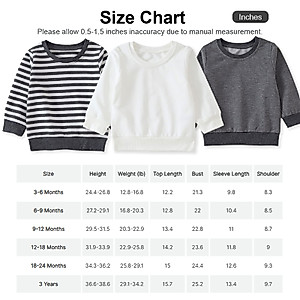 PATPAT Baby Boy Essentials Long Sleeve White Shirt Boys Pink Shirt Baby Boy'S Clothing Toddler Boy Sweatshirt Boys Long Sleeve Shirts Size 14-16 Crewneck Sweatshirts Beige 12-18 Months