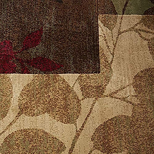 Home Dynamix Tribeca Amelia Modern Area Rug | 5'2" x 7'2" Rectangle | Beige/Green/Red