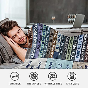 Boyfriend Gifts from Girlfriend, Birthday Valentine's Day Gifts for Boyfriend Him Men, 1 Year Anniversary Romantic Gifts for Boyfriend, To My Boyfriend Throw Blanket 60”x50”, Boyfriend Gift Ideas