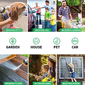 AUTOMAN Garden Nozzle Sprayer, High Pressure Spray Nozzle, 100% Metal Water Hose Nozzle, 7 Patterns Watering Nozzle, Heavy Duty Sprayer Garden Nozzle for Watering Plants & Lawns, Washing Cars & Pets