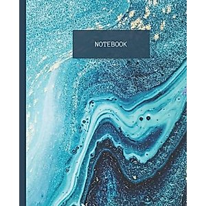 Notebook Blue Marble Liquid Effect Composition Writing Pad: Notebook, Blue Marble Liquid Effect, Composition Writing Pad, 200 7.5x9.25 Lined paper, School, Ruled Pages for Notes