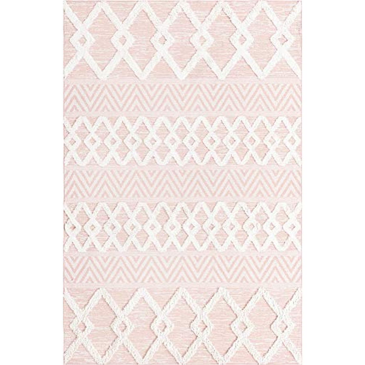 Rugs.com Sabrina Soto Casa Collection Rug – Pink High Rug Perfect for Bedrooms,Dining Rooms,Living Rooms,5' 3 x 8'