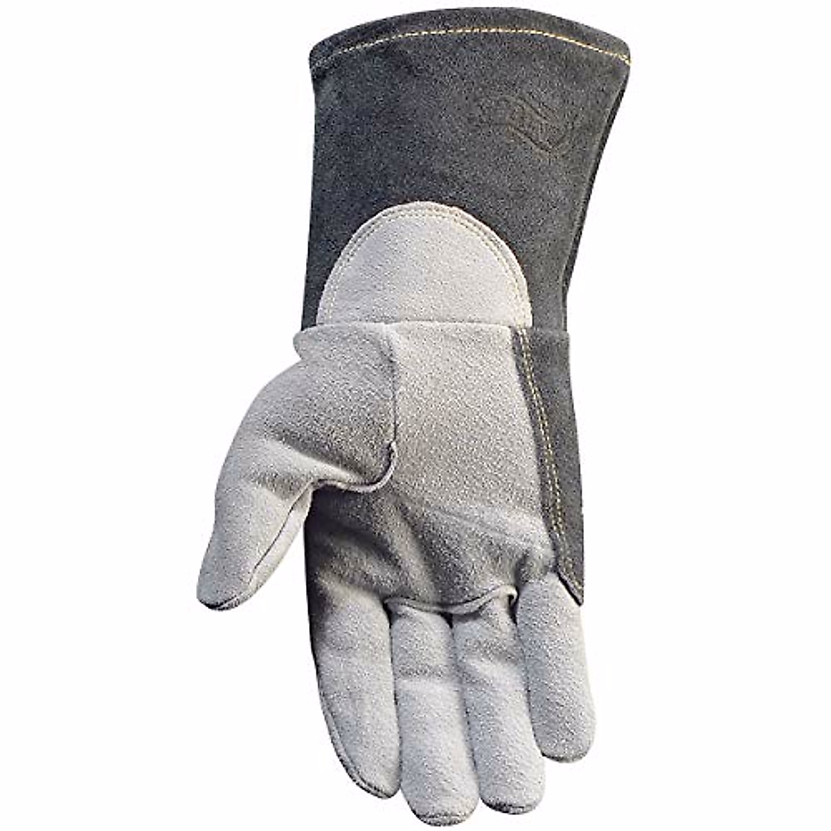 Caiman Premium Split Deerskin TIG Welding Gloves, 4-inch Cuff, Unlined, Kevlar, Kontour, Gray, X-Large (1864-6)