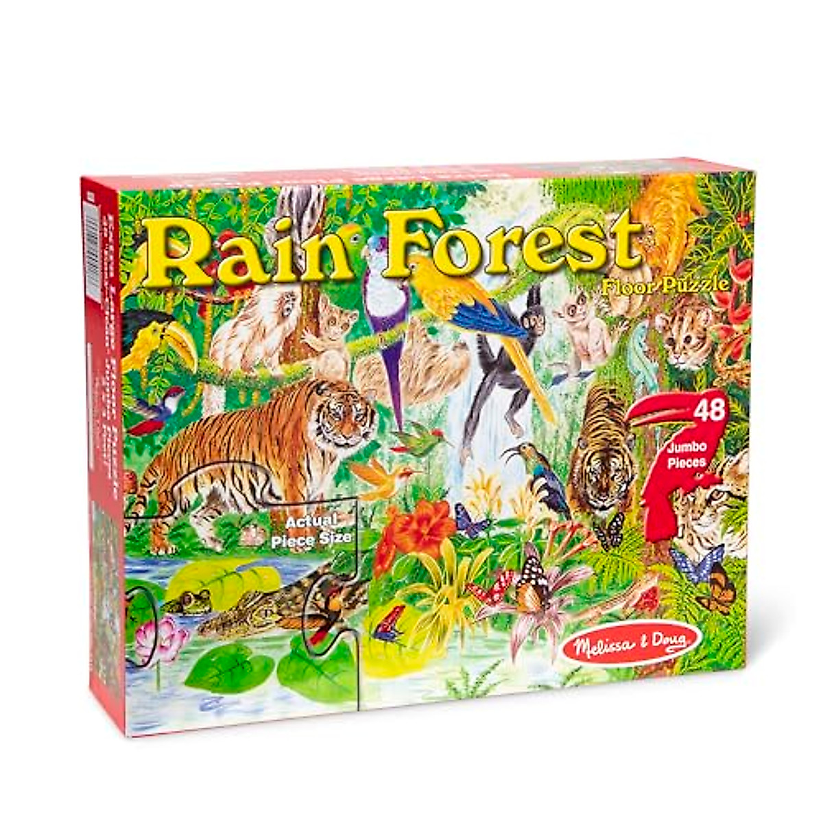 Melissa & Doug Rainforest Floor Puzzle (48 pcs, 2 x 3 feet) - FSC Certified