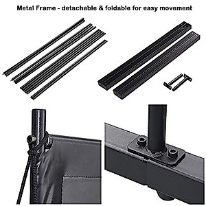 150" PVC Diagonal Portable Detachable Projector Screen with Stand - Detachable 160 Degree Wide Viewing 1.1 Gain & 16:9 Aspect Ratiosupports 2D 3D 4K HD Projection Outdoor Open-air Movie (150")