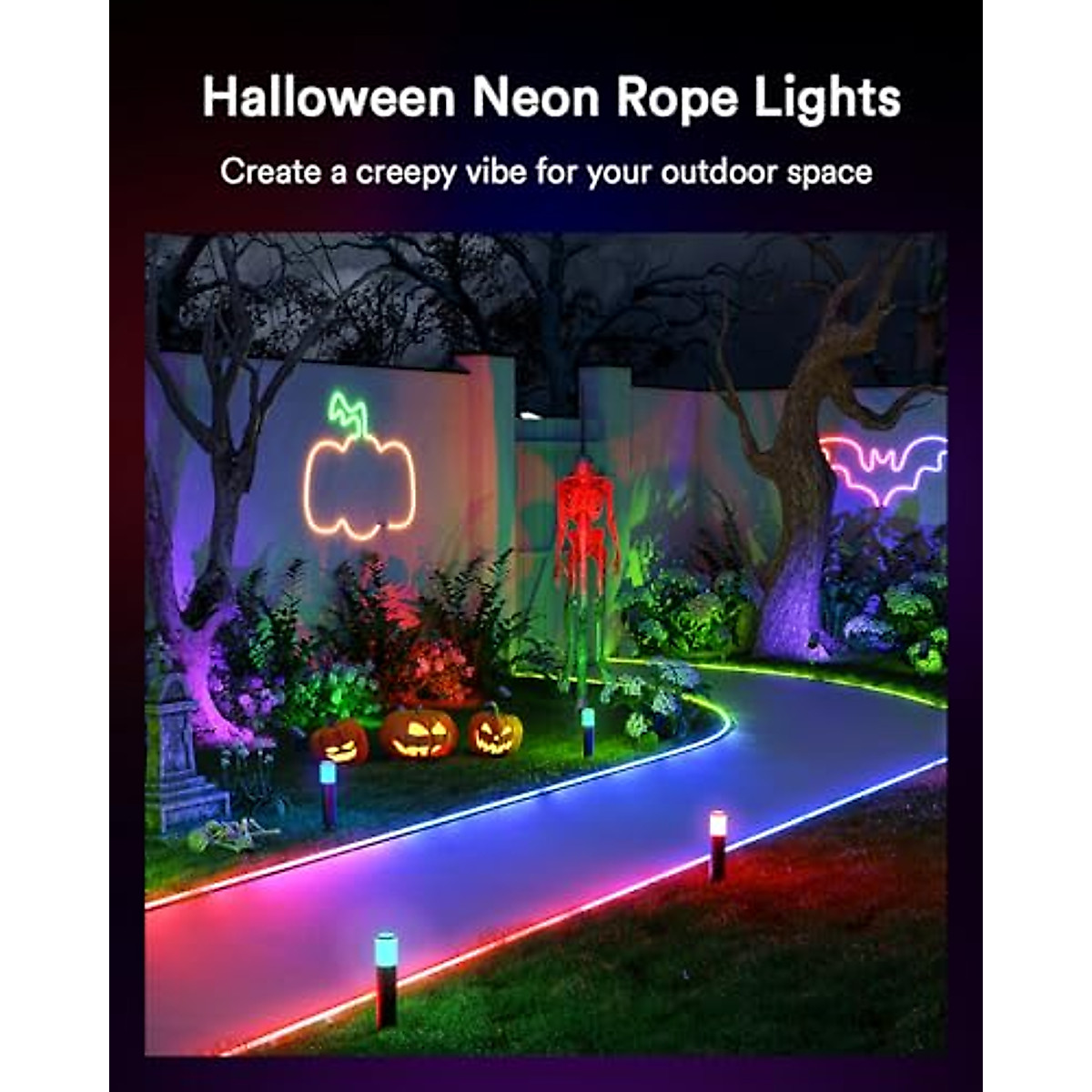 Lumary Smart Outdoor Neon Rope Lights, 16.4ft 16,000lm UFO LED High Bay Light,