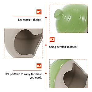 balacoo Toy Hamster Pets Ceramic Hamster Hideout Acorn Shape Small Animal House Guinea Pig Pet Cage Supplies for Gerbil Hamster Squirrel (Green Hamster Hamster Toy
