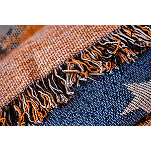 Vintage Halloween Sofa Blanket Throw Blanket 100% Cotton for Chair Sofa Couch Bed Cover Fit Home Cozy Knit Blankets for Autumn