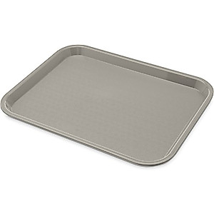 Carlisle FoodService Products CT101423 Cafe Standard Plastic Cafeteria/Fast Food Tray, NSF Certified, BPA Free, 14" Length x 10" Width, Gray (Pack of 24)