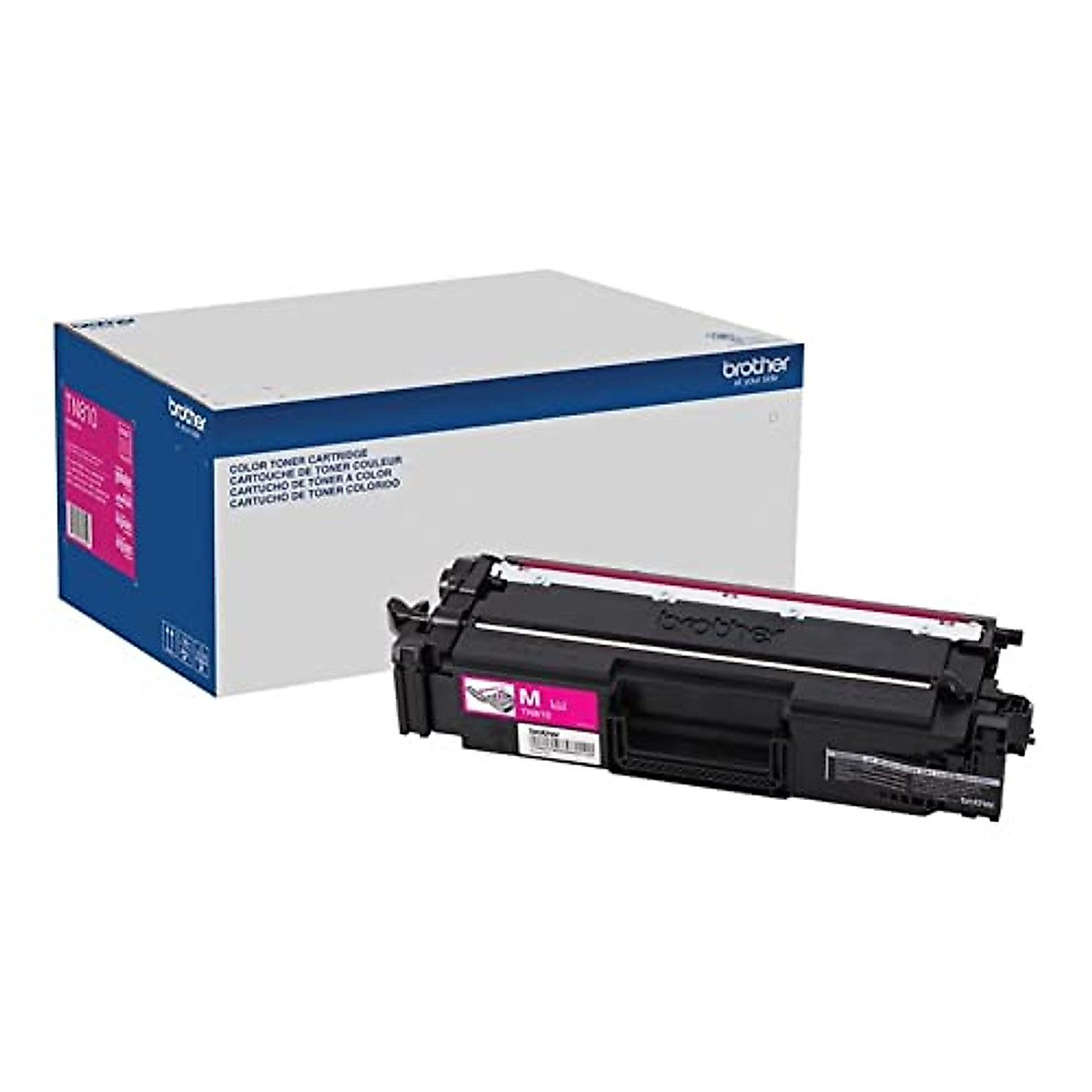 Brother Genuine Standard Yield Toner Cartridge, TN810M, Replacement Magenta Toner, Page Yield Up to 6,500 Pages