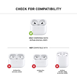 UAG Designed for AirPods Case (3rd Generation 2021) Metropolis Ballistic ARMR Olive Drab - Rugged Protective Case Cover Compatible with MagSafe Charging with Keychain Carabiner by URBAN ARMOR GEAR