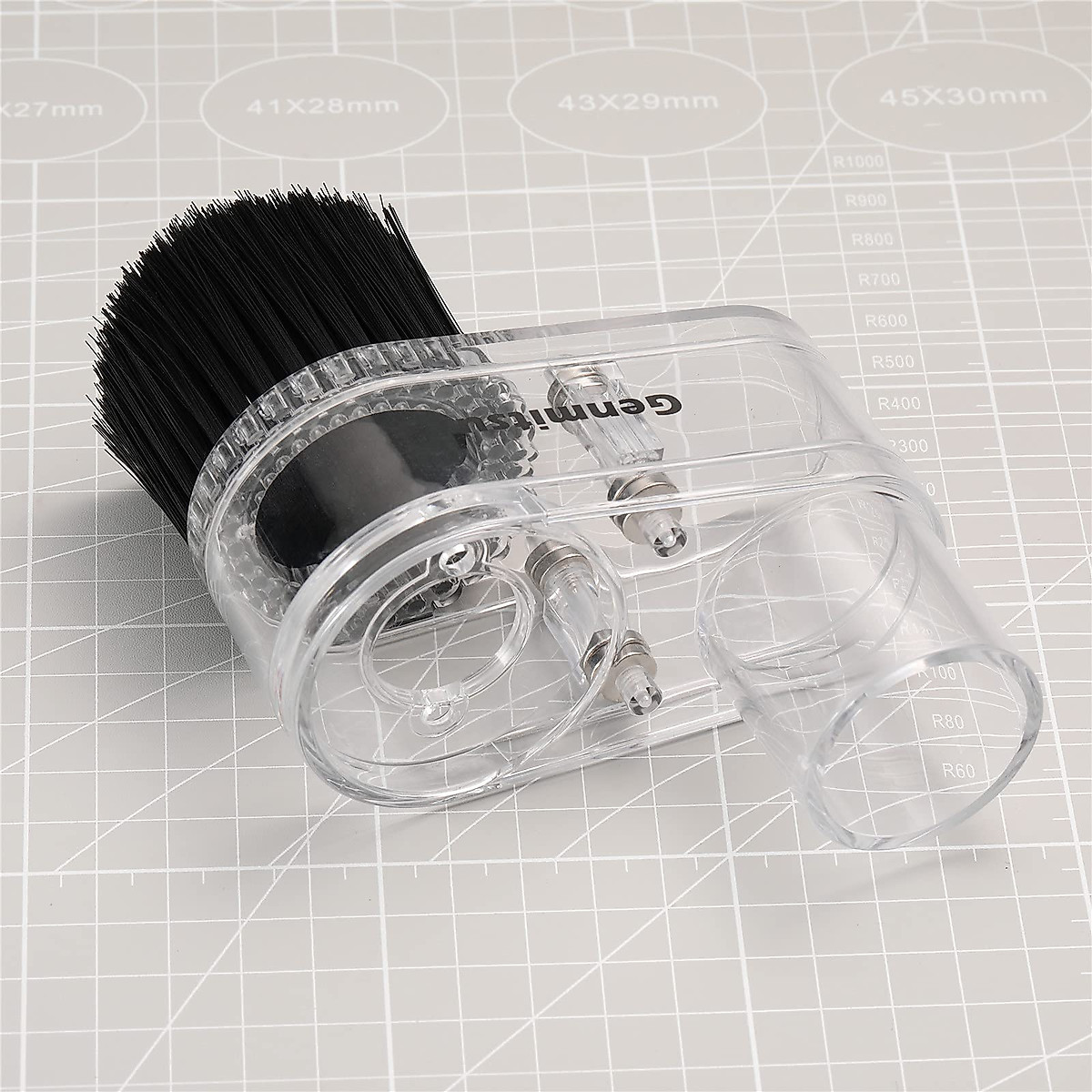 Genmitsu CNC Dust Shoe ABS Cover Cleaner for 3018 Series CNC Router/CNC Machines with a 42mm Diameter Motor, Hose Adapter Outer Diameter 38mm (1.5″), Transparent