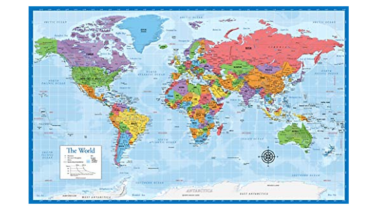 Palace Learning Map Posters - 4 Pack USA & World