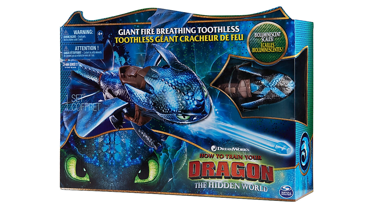 Giant Fire Breathing Toothless Action Figure - Dreamworks Dragons