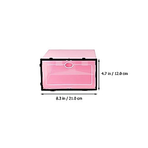 Zerodeko 6pcs Box Shoe Cabinet for Entryway Shoe Display Case Closet Shoe Holder Entryway Shoe Cabinet Clear Shoe Organizer Sneaker Storage Bins Men and Women Multifunction Showcase