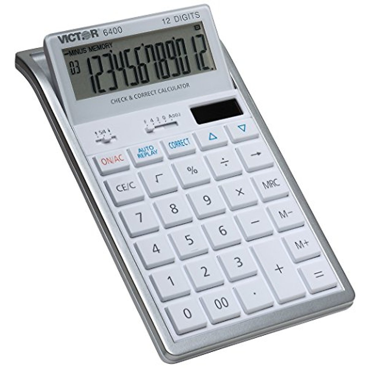 Victor 12-Digit Check and Correct Desk Calculator, White