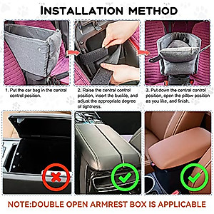 Cathpetic Dog Car Seat Pet Supplies - Travel Bags for Dogs Cats Portable Console Dog Car Seat Washable Dog Cat Booster Seat on Car Armrest Included Safety Tethers Perfect Car Seat for Dogs Cats