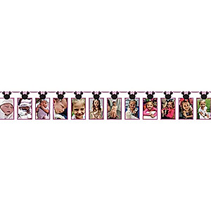 Minnie Mouse Themed Photo Garland - 12 Inches - Multicolor - 1 Set
