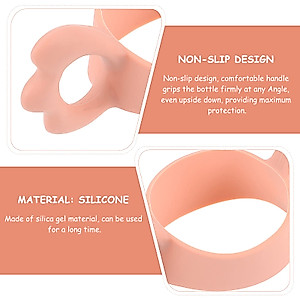 Kisangel Silicone Baby Bottle Handles Universal Silicone Milk Bottle Carry Handles Soft Portable Bottle Holder for Infant Newborn Toddler