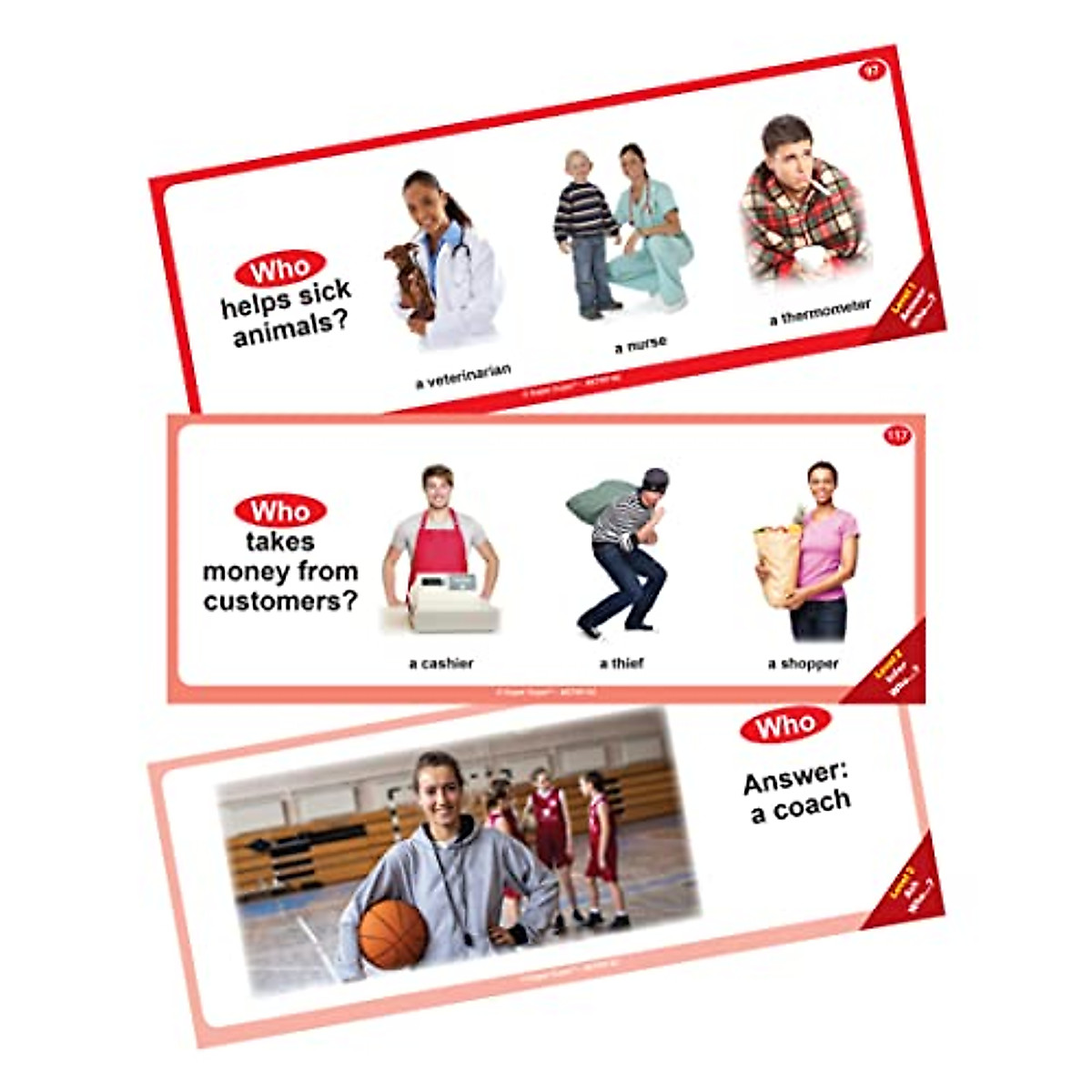 Super Duper Publications | WH Questions Skill Strips® Photo Cards | Educational Learning Resource for Children | Practice Expressive and Receptive Language Skills