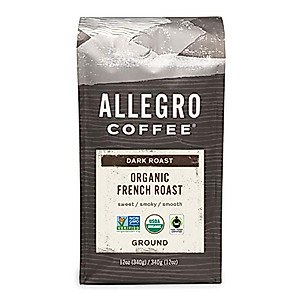 Allegro Coffee Organic French Roast Ground Coffee, 12 oz