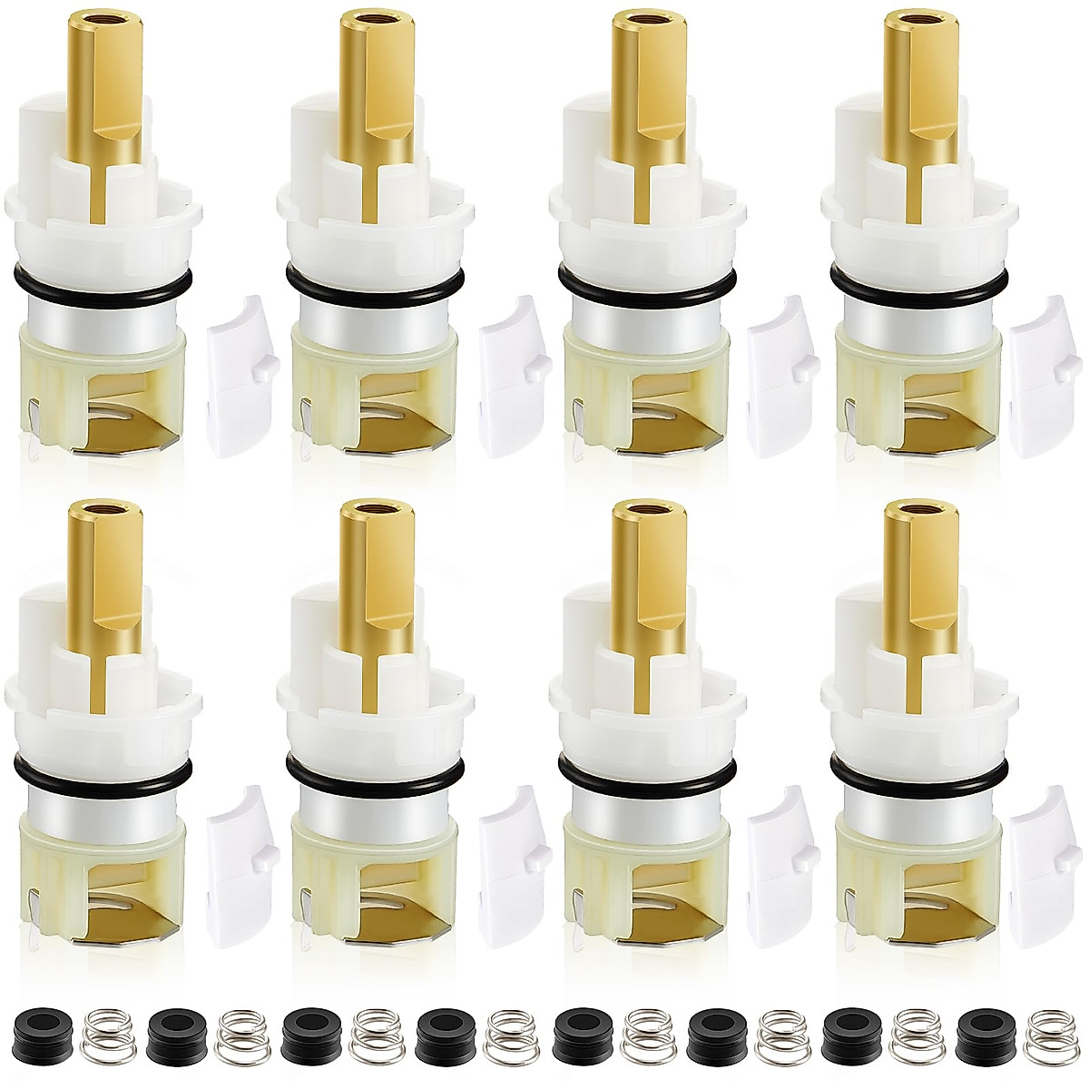 RP25513 Faucet Stem Replacement for Faucet Repair Kit with RP4993 Seat and Spring, 8 Cartridge for Kitchen Faucet Repair Kit (8 Pcs)