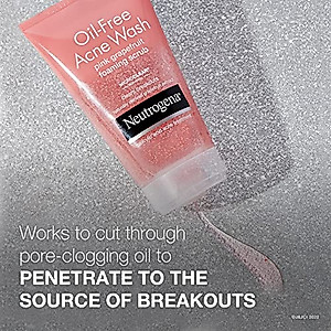 Neutrogena Oil Free Pink Grapefruit Acne Treatment Face Wash with Vitamin C, 2% Salicylic Acid, Gentle Foaming Facial Scrub to Treat & Prevent Breakouts, 6.7 Fl Oz, Pack of 3
