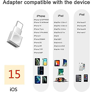 Lightning Extender Adapter,3Pack Apple MFI Certified iPhone Charger Extension dongle Lightning Male to Female Dock Extender for iPhone 14 13 12 11 X XS XR 8 7 6 Transfer Audio Video Data Charging