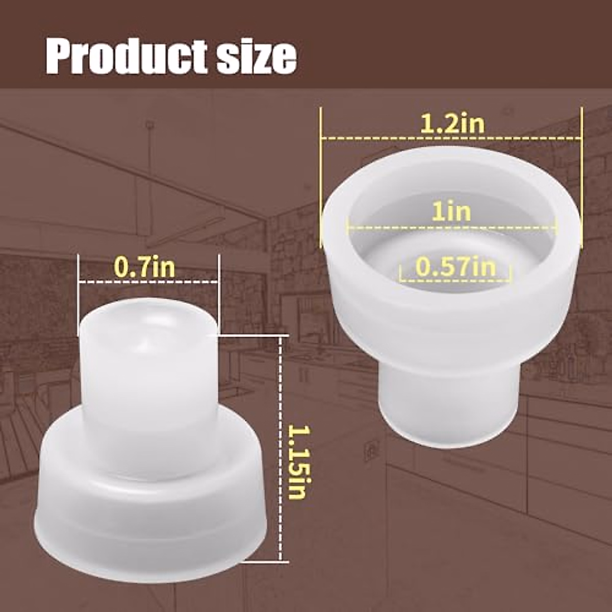 15 Pack 00600.1000 Faucet Silicone Rubber Seat Cup Replacement Parts, Compatible with Bunn Beverage Equipment
