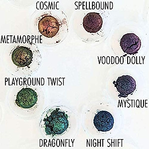 Concrete Minerals MultiChrome Eyeshadow, Intense Color Shifting, Longer-Lasting With No Creasing, 100% Vegan and Cruelty Free, Handmade in USA, 2.4 Grams Loose Mineral Powder (Sample Bundle)
