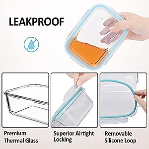 ROSOS Glass Food Storage Containers with Lids Airtight