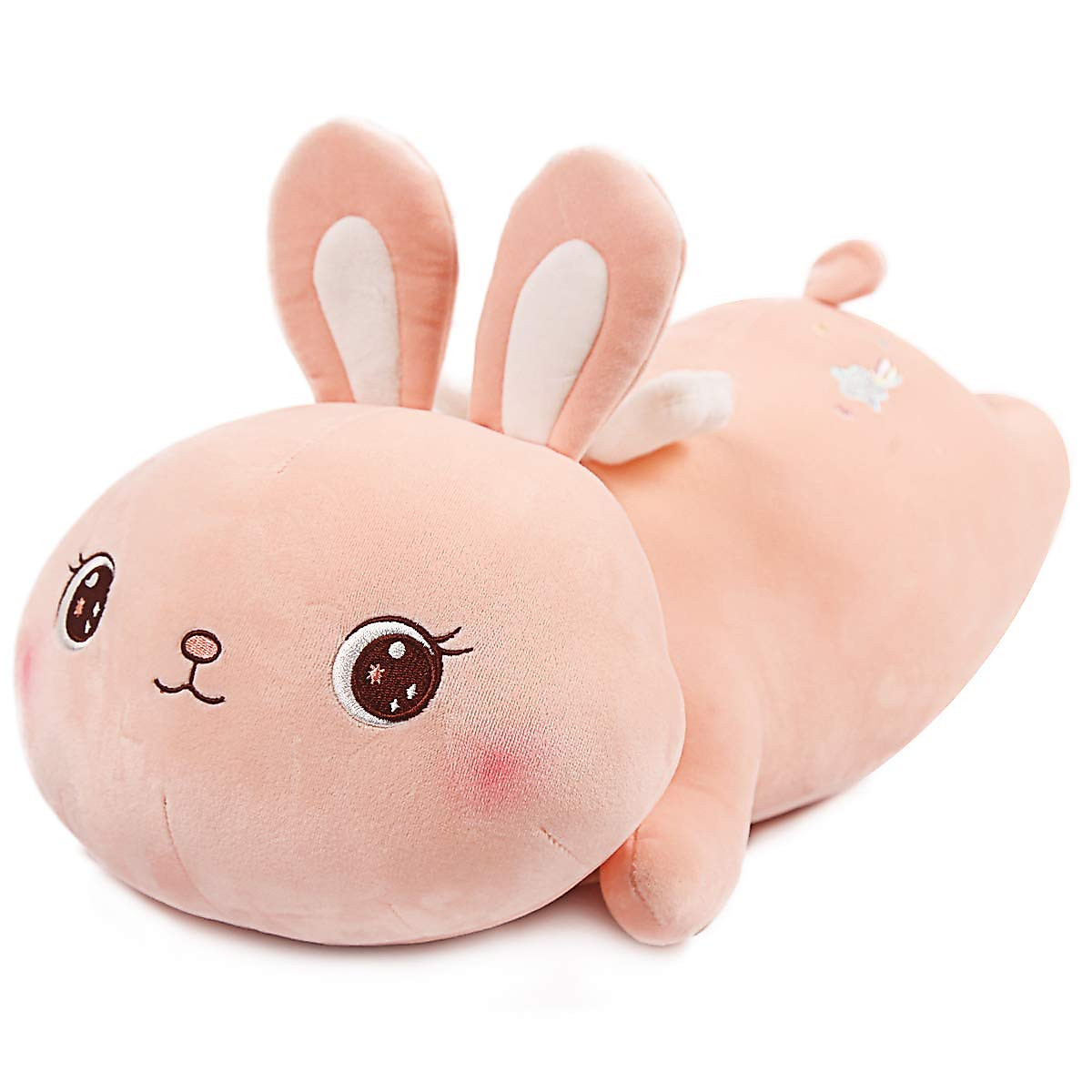 ARELUX Bunny Plush Stuffed Animal Pillow 22in Soft Cartoon Hugging Pillow Pink Bunny Plush Toys,Cute Rabbit Doll Throw Pillow with Wings Plush for Friends Family Birthday
