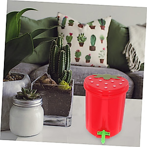 IMIKEYA Trashcan Bedroom Toy Bins Can Develop Lid Home Kawaii Parrot Tiny Toys with Strawberry Decor Bin Birdcage Birds Makeup Garbage Wastebasket Supplies Desktop Dustbin Plastic Smart