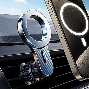 JOYROOM Fits for MagSafe Car Mount, [20 Strong Magnets] Magnetic Car Phone Holder Mount, [Easily Install&Never Blocking Vent] Magnetic Phone Mount for Car for iPhone 15 Pro Plus 14 13 12 MagSafe Case