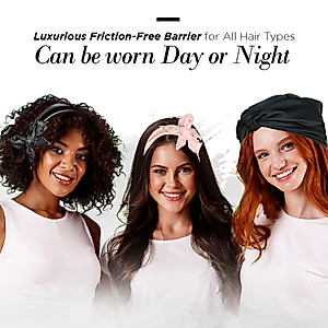 Kitsch Multi-Way Satin Head Scarf for Women - Softer than Silk Hair Wrap for Sleeping, Satin Scarf for Hair Wrapping at Night, Pink Head Scarf, Pink Hair Scarf for Sleeping., Elegant Head Wrap - Blush