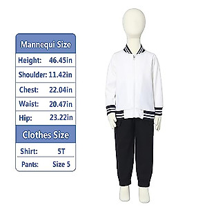 LittleSpring Toddler Fall Jacket for Boys Girls Bomber Lightweight Jacket Outerwear White 3T