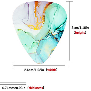 lizimandu Adjustable Guitar Strap Includes 2 Strap Locks & 4 Matching Picks.Leather ends Guitar Shoulder Strap Suitable for,Gift for Guitarist(1-Splash Ink)