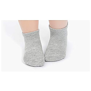 Toptim Baby Socks Toddler Non-skid Socks for Infant Boy Girl and Kids (Solid Colors 12-Pairs, 0-12M)