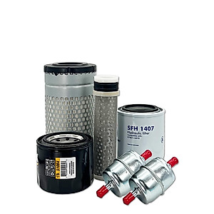 HERO Maintenance Filter Kit For Kubota ZG222 Zero Turn Mower Filters Compatible With OEM 6C06099410 3272158242 HH15032430 HHK7014070 1258143012