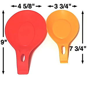 WillourGarbry Spoon Rest Utensil Holder Set of 4 Large and Small Food Grade Silicone Includes Funnel and Coaster