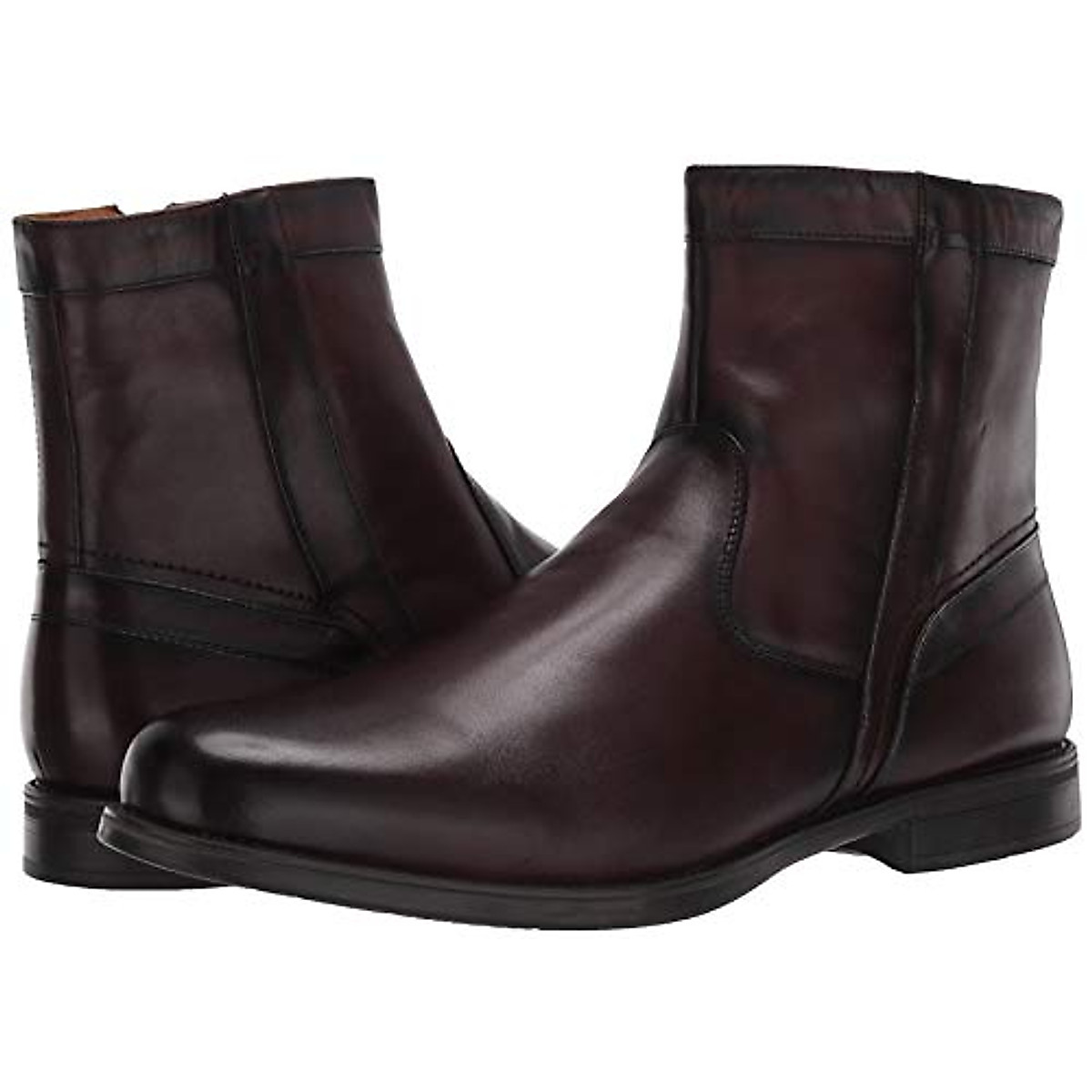 Florsheim mens Medfield Plain Toe Zip Fashion Boot, Brown, 10.5 Wide US