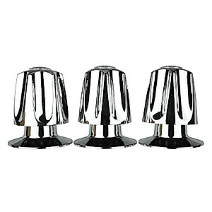 Danco 81428 Bathtub and Shower 3-Handle Remodel Kit for Price Pfister Tub/Shower Handle Restoration,(Pack of 3), Chrome