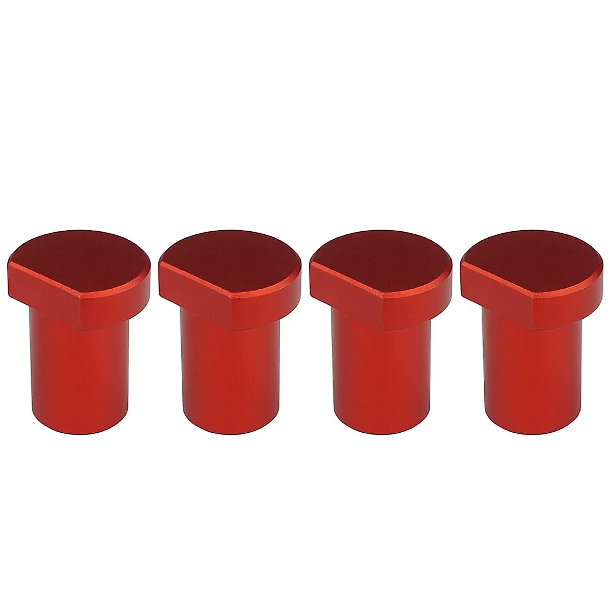 DDWT 4 Pack Aluminum Alloy Bench Dogs Woodworking Clamp for 3/4 Inch (19mm) Dog Hole (Red)