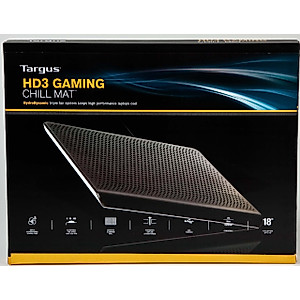 Targus Portable Chill Mat HD3 Gaming with 3 Ultra-Quiet Fans and Integrated Airflow Ventilation Prevents Overheating, LED USB Port, Cooling Pad for up to 18-Inch Laptop, Black (AWE57US)