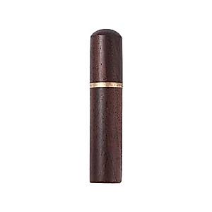 Hand Sewing Needles Storage Wooden Box Needles Bottle Sandalwood Needle Holder Needlework Storage Wood Case Toothpick Box(no Pattern,Black)