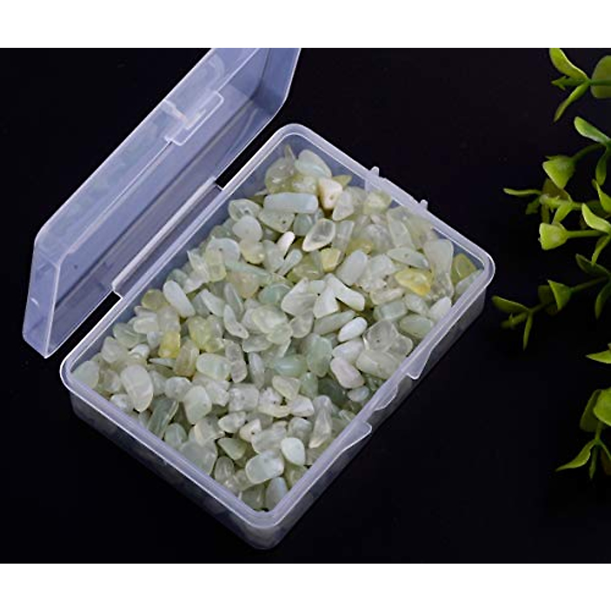 Natural Chip Stone Beads 5-8mm New Mountain Jade 400 Pieces Irregular Gemstones Healing Crystal Loose Rocks Bead Hole Drilled DIY for Bracelet Jewelry Making Crafting (5-8mm, New Mountain Jade)