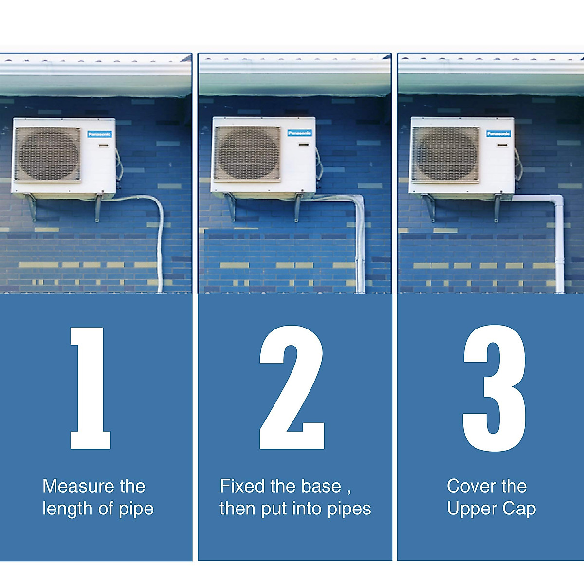 AC Parts 4" W 14Ft Decorative PVC Line Set Cover Kit for Mini Split Air Conditioners, HVAC Heat Pumps 7,000-36,000 BTU Units