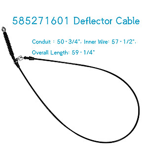 OUSTUE 585271601 Deflector Cable for Husqvarna Poulan Jonsered Snowblowers Replaces 532420672, 532421164, 420672, 421164
