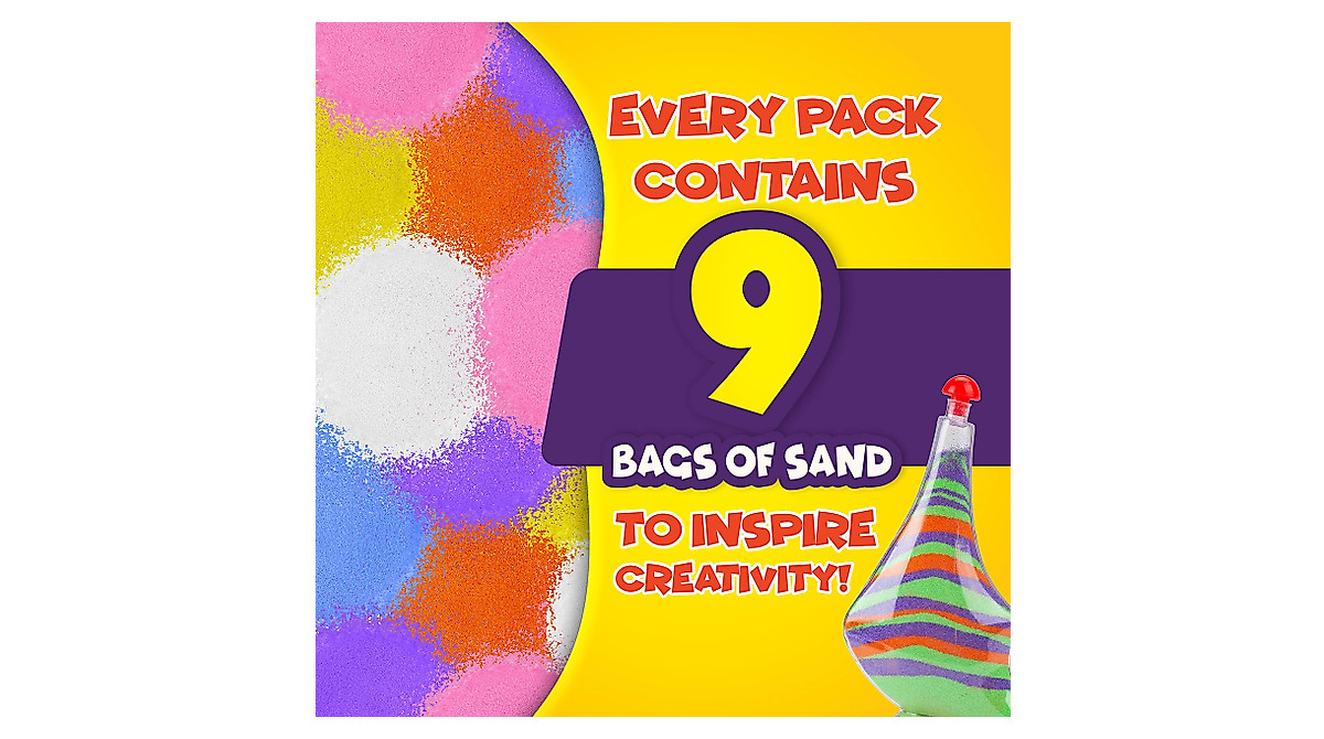 Creative Kids Sand Art Kit for Kids - DIY Rainbow Sand Art Set